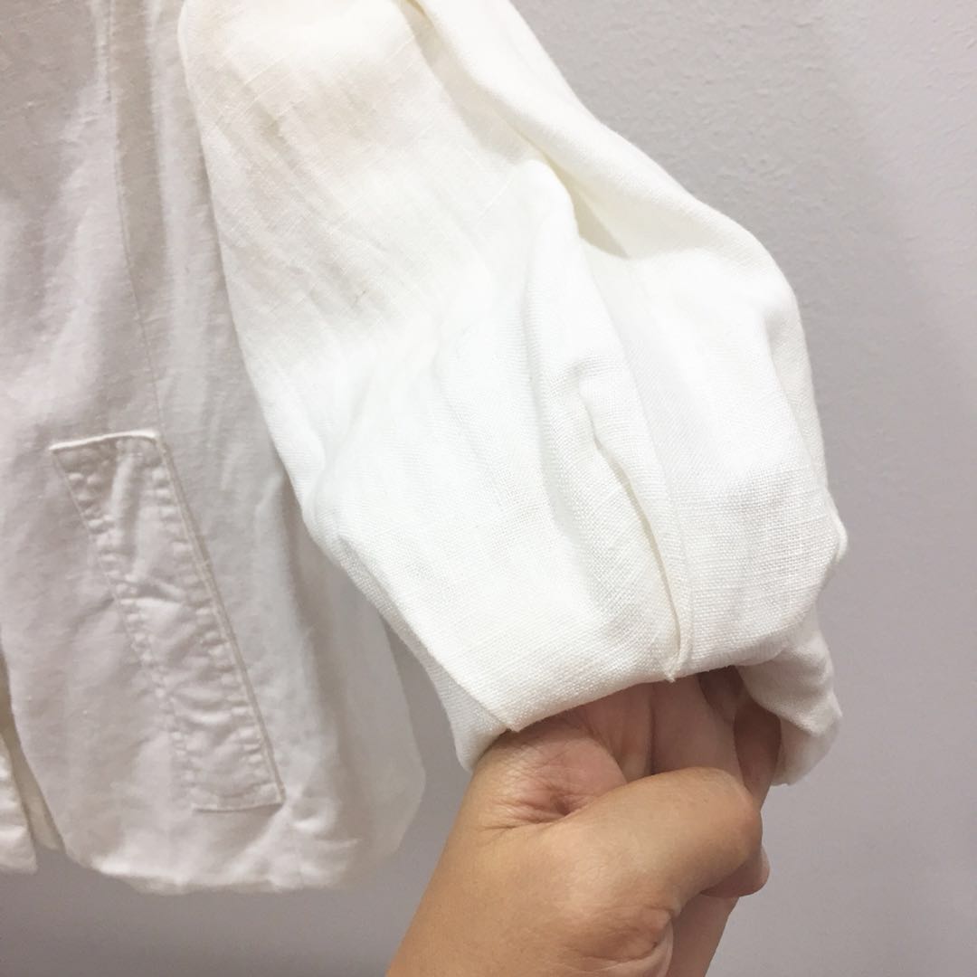 Padini linen jacket with puffy sleeve, Women's Fashion, Coats, Jackets ...