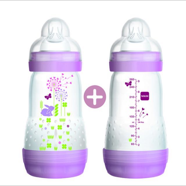MAM Easy Start Anti-Colic Bottle 260ml - Double/Twin Pack, Babies & Kids, Nursing & Feeding ...
