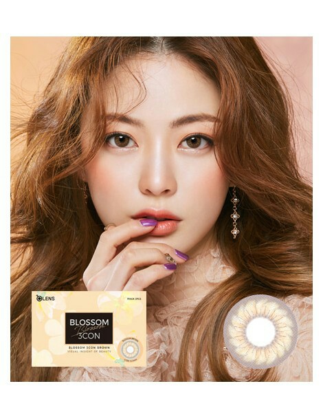 OLENS Blossom Coloured Contacts (Brown), Beauty & Personal Care, Face ...