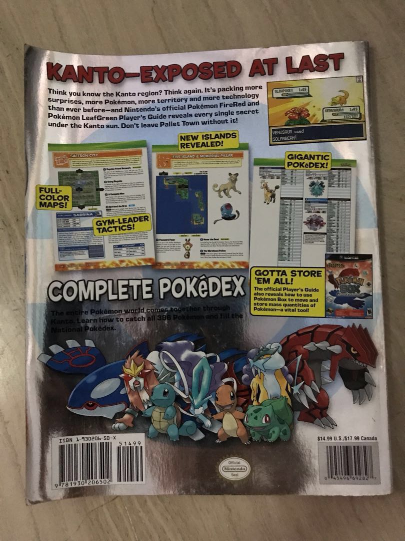 Pokemon Firered And Leafgreen Official Guide Nintendo Power Hobbies