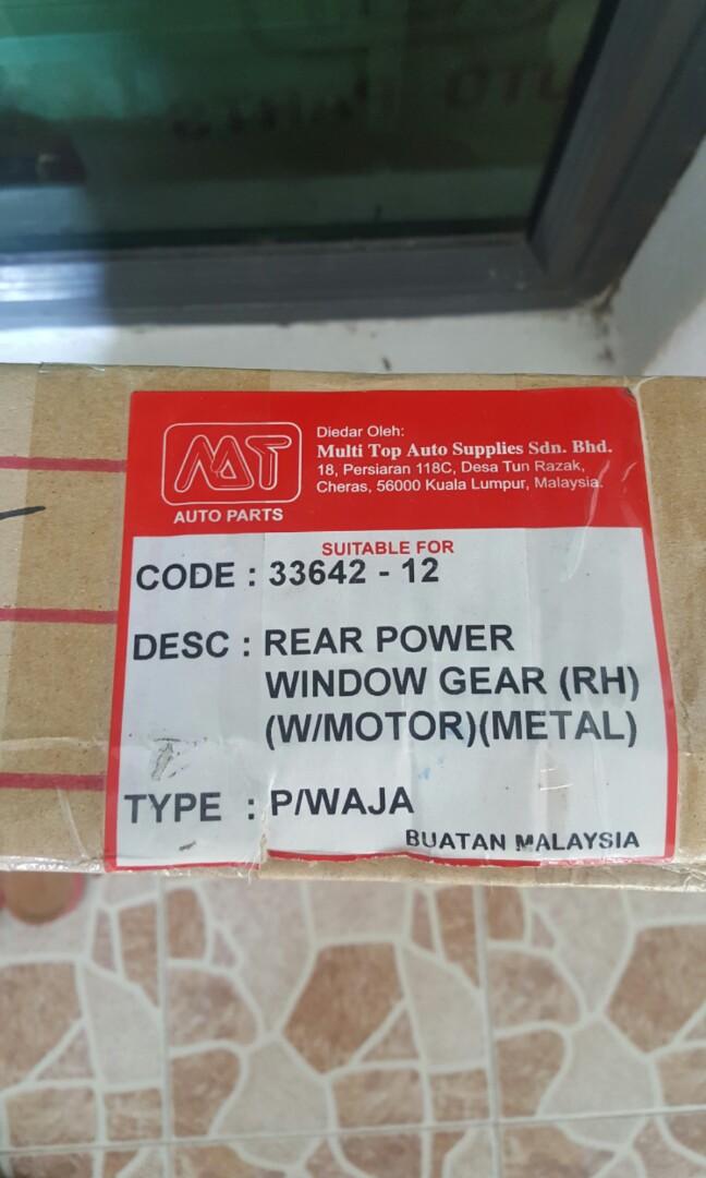 Power window gear waja rear right, Auto Accessories on Carousell