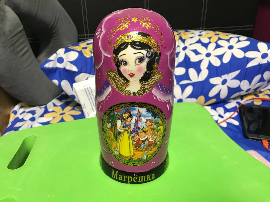 Rare Snow White Matryoshka Nesting Dolls (7 parts), Women's Fashion ...