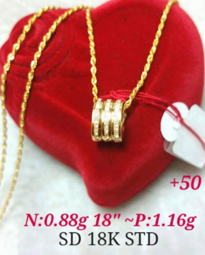 Saudi Gold 18k Necklace, Women's Fashion, Jewelry & Organizers ...