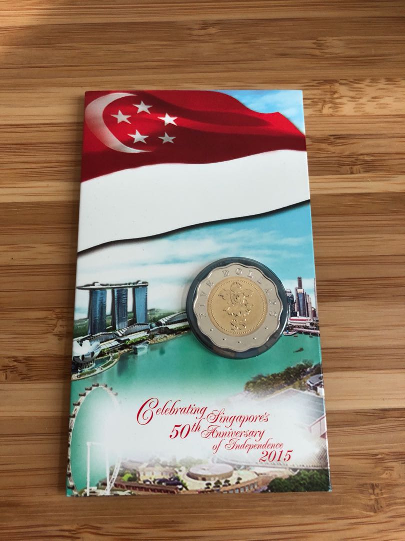 SG50 $5 coin with Pouch, Hobbies & Toys, Memorabilia & Collectibles ...