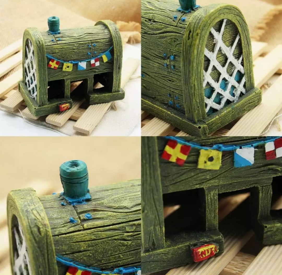 Spongebob Krusty Krab Aquarium Decoration (PREORDER), Pet Supplies, For ...