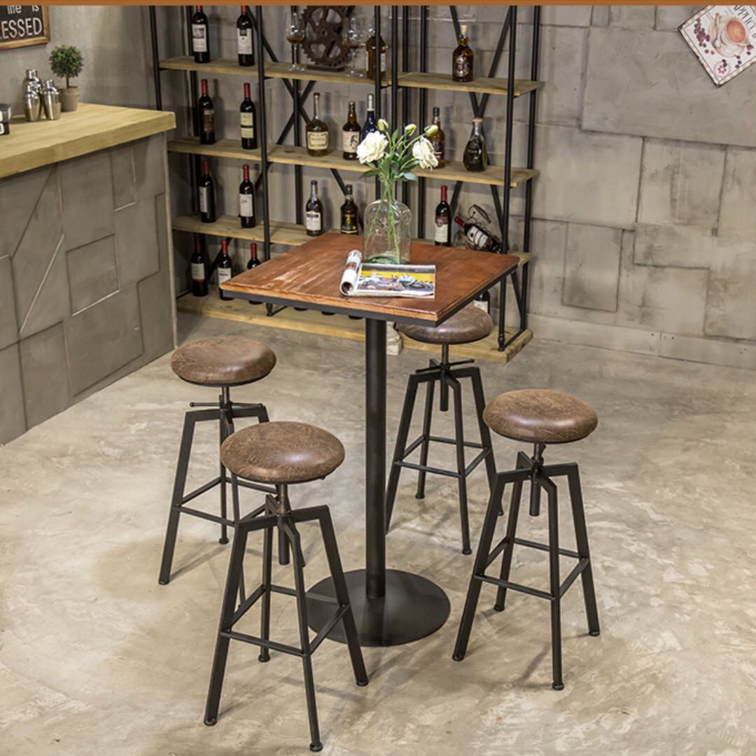 Starbucks Loft Style Bar Table +Bar Stool Set, Furniture & Home Living ...