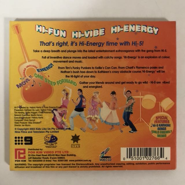 2003 Hi-5 VCD ( Hi-Energy ), Hobbies & Toys, Music & Media, CDs & DVDs ...