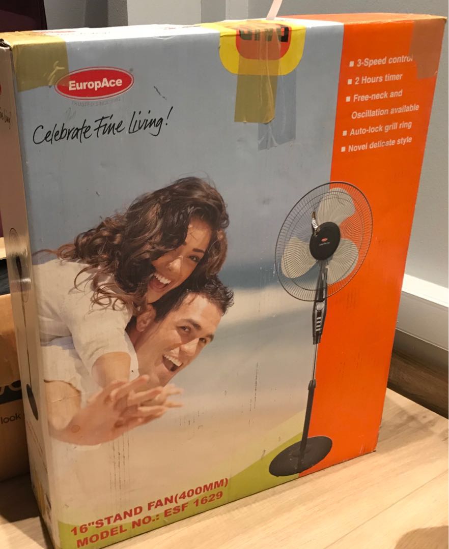 EuropAce Stand Fan, Furniture & Home Living, Lighting & Fans, Fans on ...