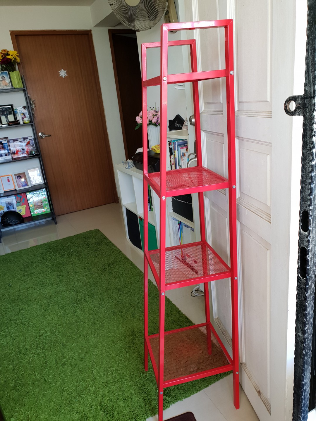 IKEA RED COLOUR METAL SHELF UNIT, Furniture & Home Living, Furniture, Shelves, Cabinets & Racks ...
