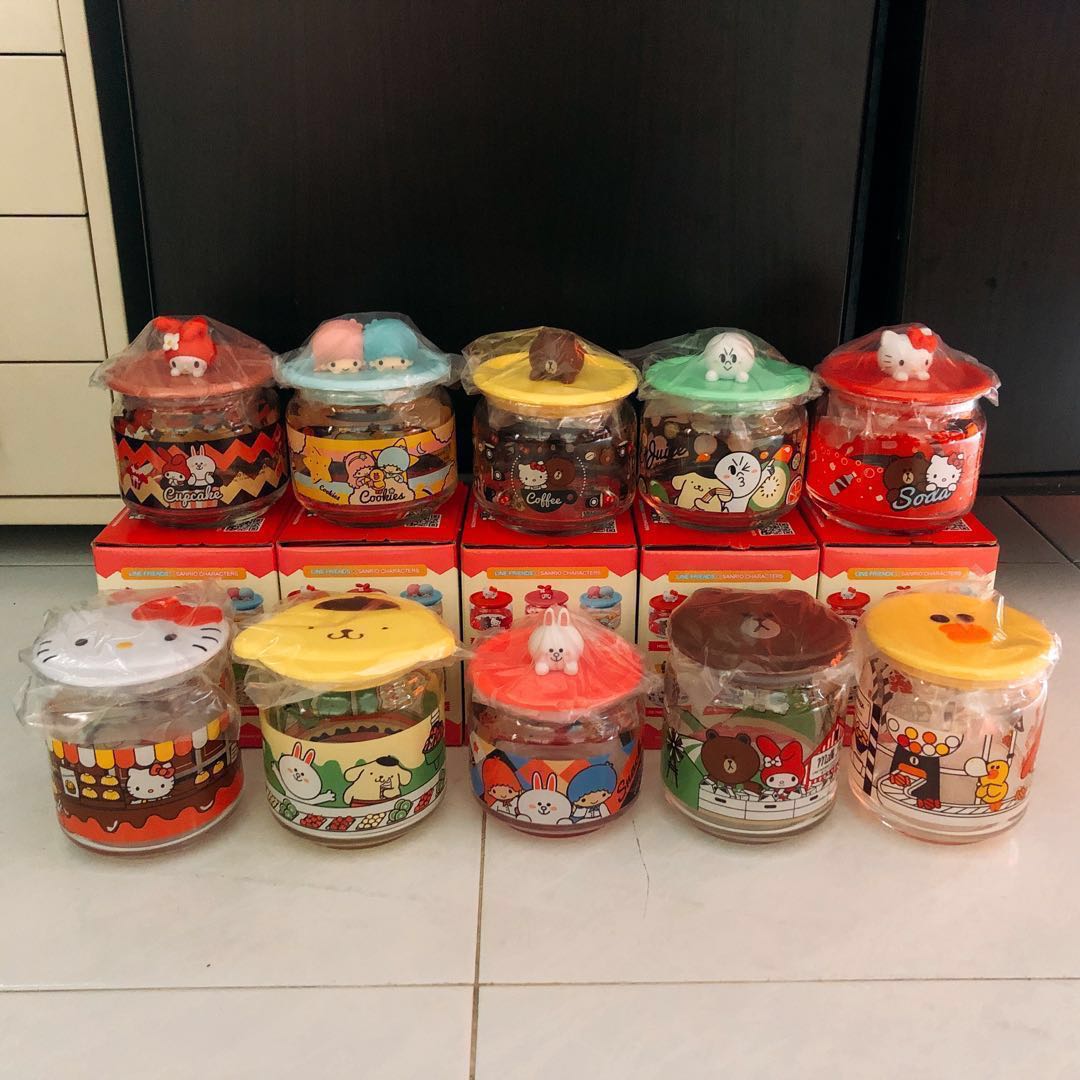 Line Friends X Sanrio Glass Containers Collection, Everything Else on ...