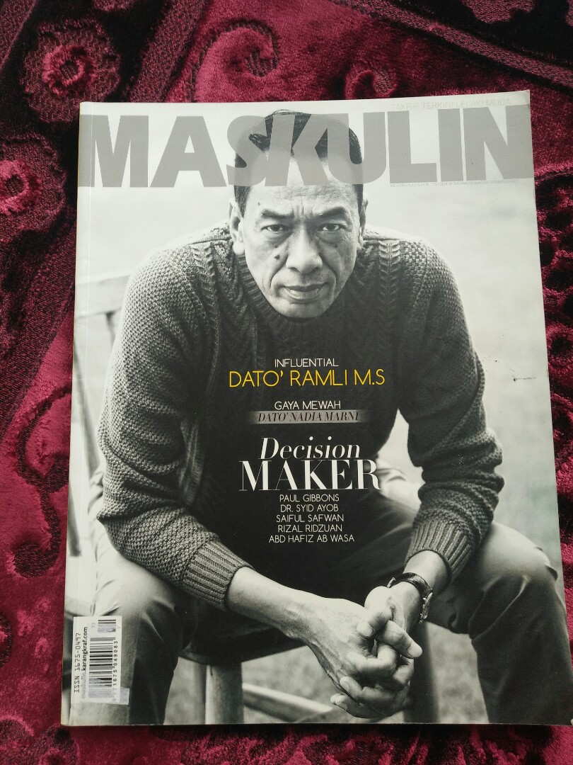 MASKULIN cover Dato' Ramli M.S, Hobbies & Toys, Books & Magazines ...