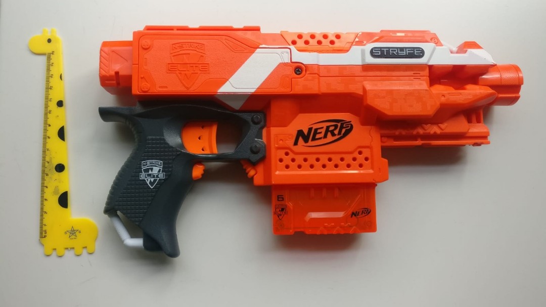 NERF TOY GUN STRYFE N-STRIKE ELITE SEMIAUTOMATIC MACHINE GUN, Hobbies ...