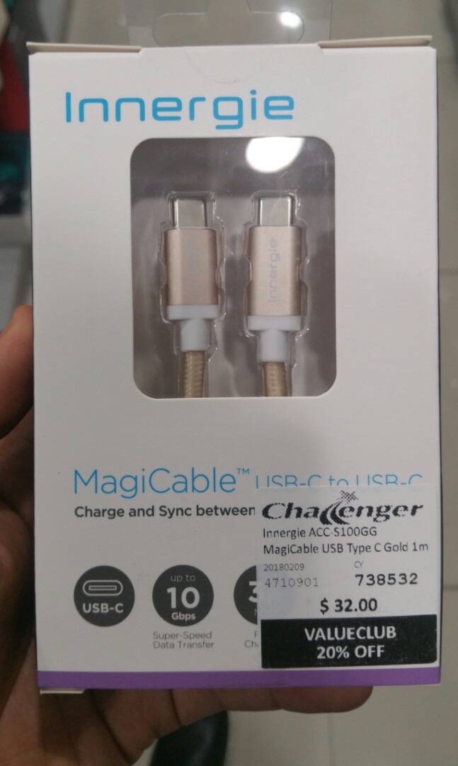 BNIB: MagiCable USB-C to USB-C, Mobile Phones & Gadgets, Mobile ...