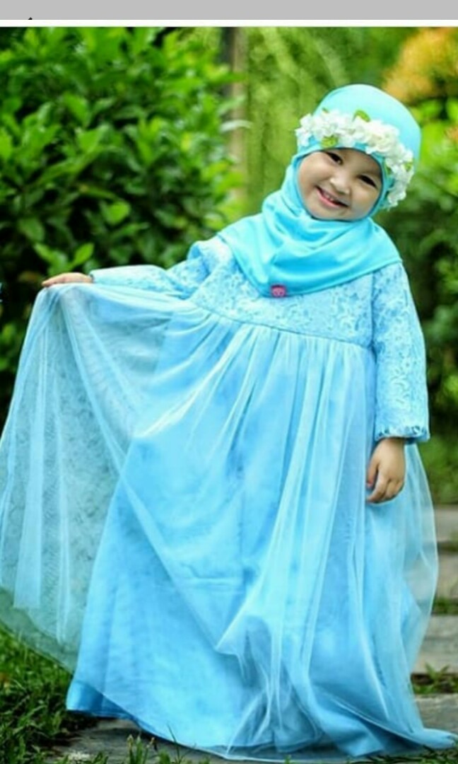 gamis anak tule tile biru muda, Bayi & Anak, Baju Anak Perempuan di ...