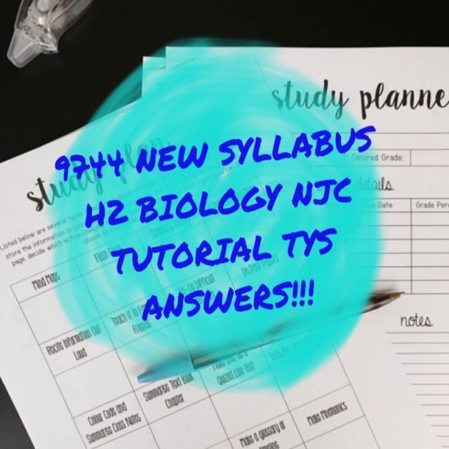 NJC H2 BIOLOGY TUTORIAL ANSWERS, Hobbies & Toys, Books & Magazines ...