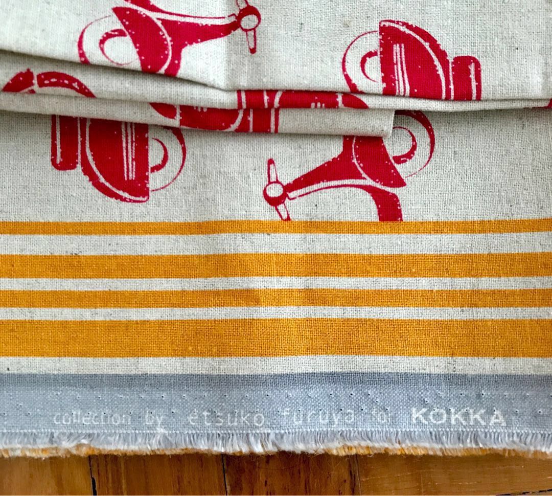 *RESERVED*Japanese Cotton-Linen Fabric (echino ni-co), Hobbies & Toys ...