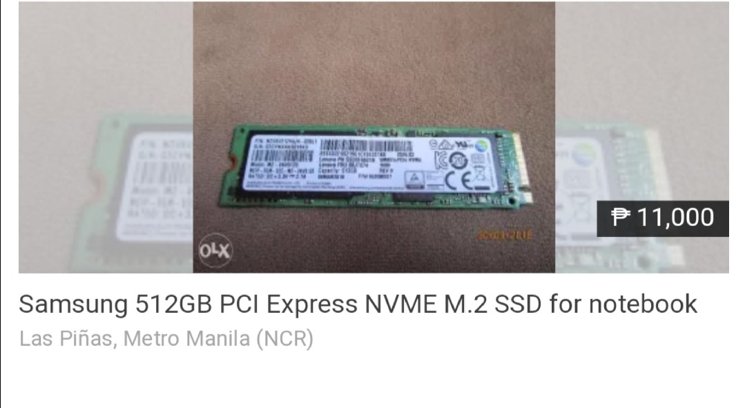 Samsung 512GB PCI Express NVME M2 SSD for notebook, Computers & Tech ...