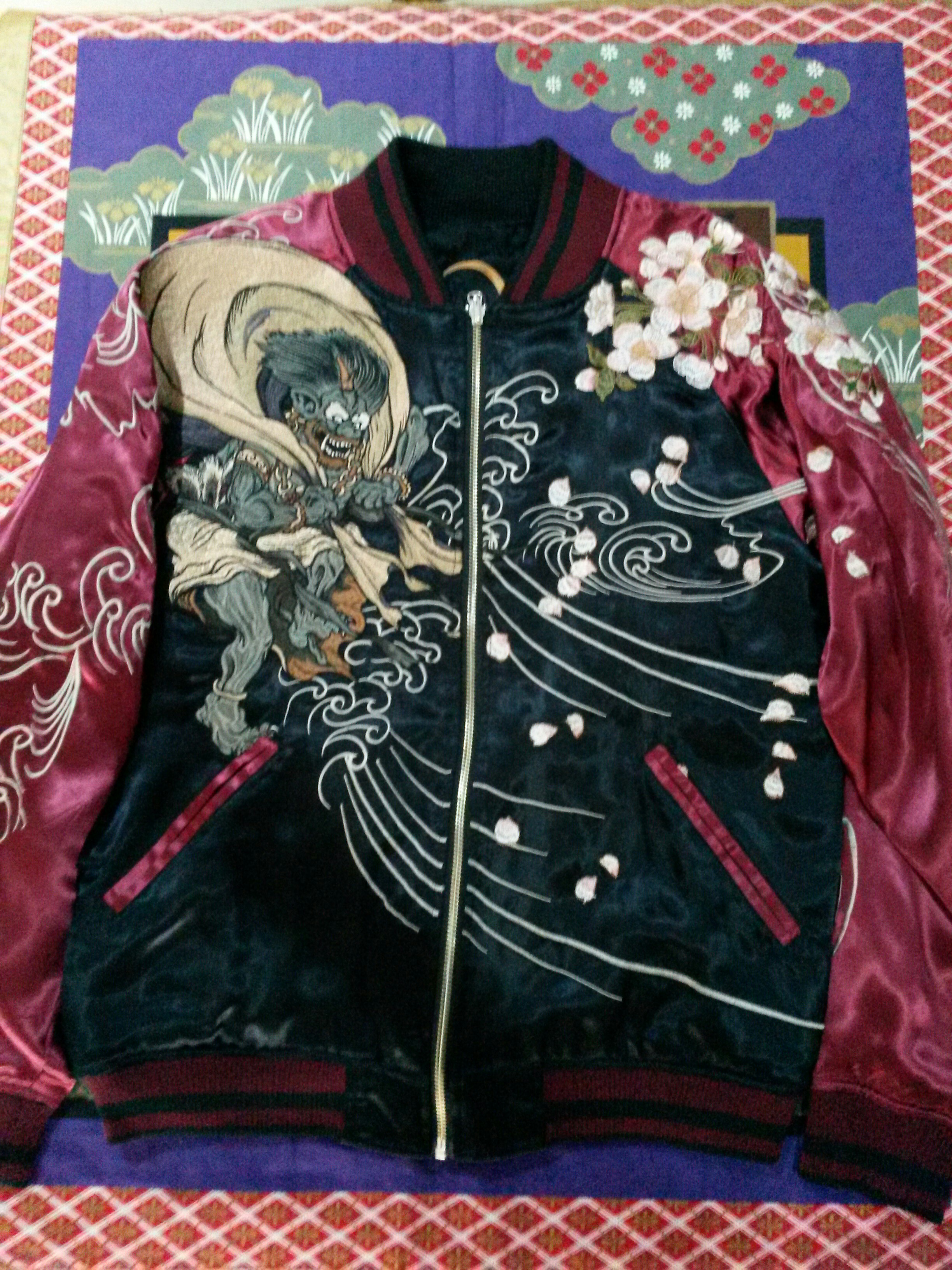 Sukajan Raijin No Fujin By Karakuri Tamashii Fesyen Pria Pakaian Di
