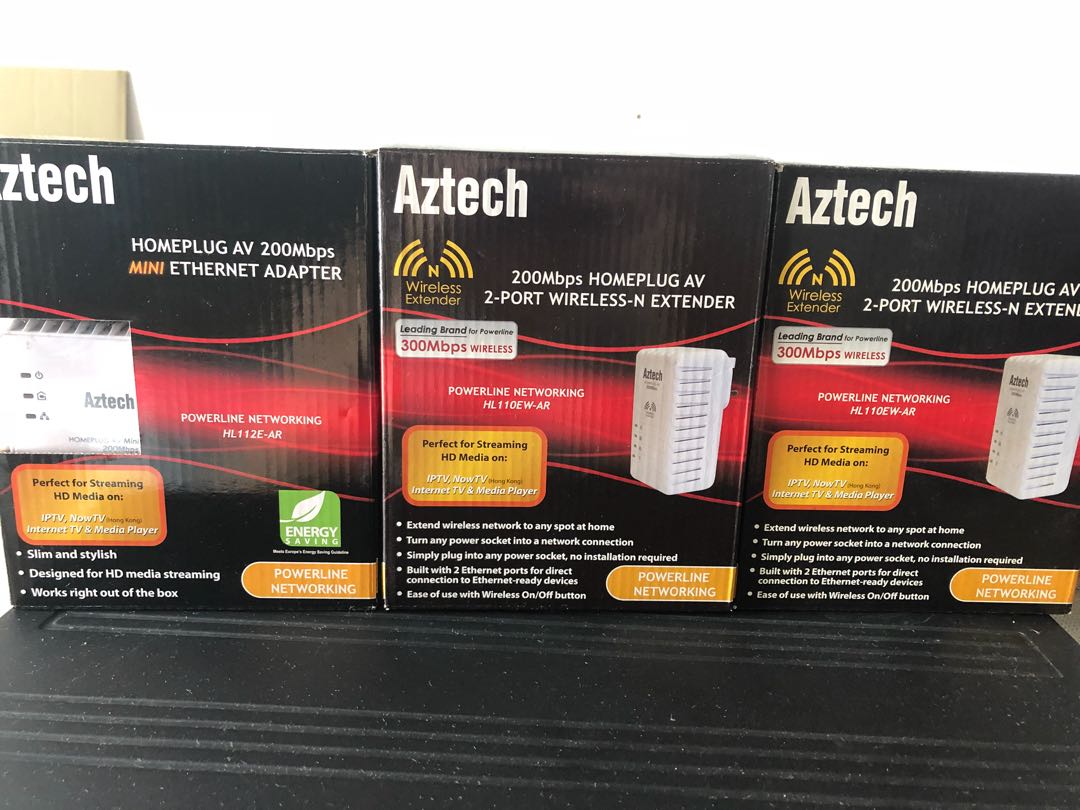 Aztech Homeplug Kit (Transmitter & Receiver), TV & Home Appliances, TV ...