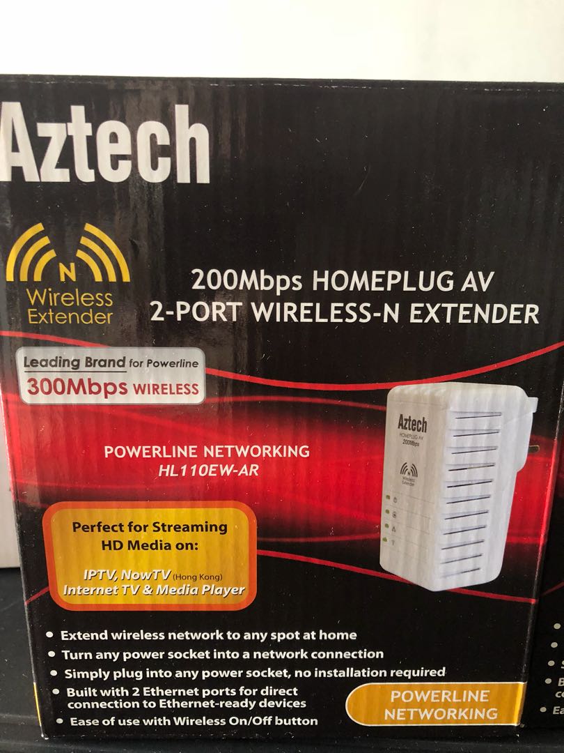 Aztech Homeplug Kit (Transmitter & Receiver), TV & Home Appliances, TV ...