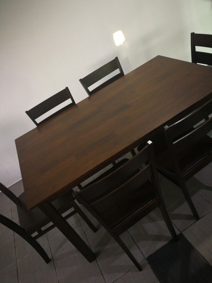 Dining Table preloved, Furniture & Home Living, Furniture, Chairs on ...