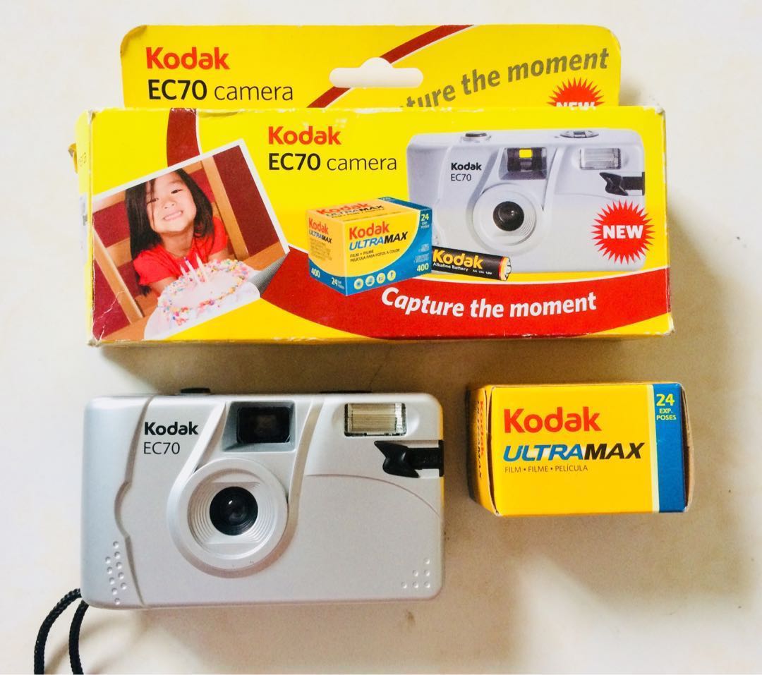 Kodak EC70 Film Camera Kit, Photography, Cameras on Carousell