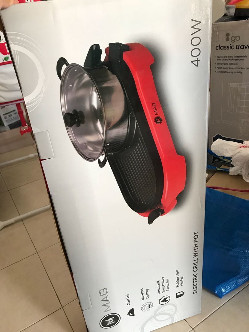 MAG Electric Grill With Pot, TV & Home Appliances, Kitchen Appliances ...