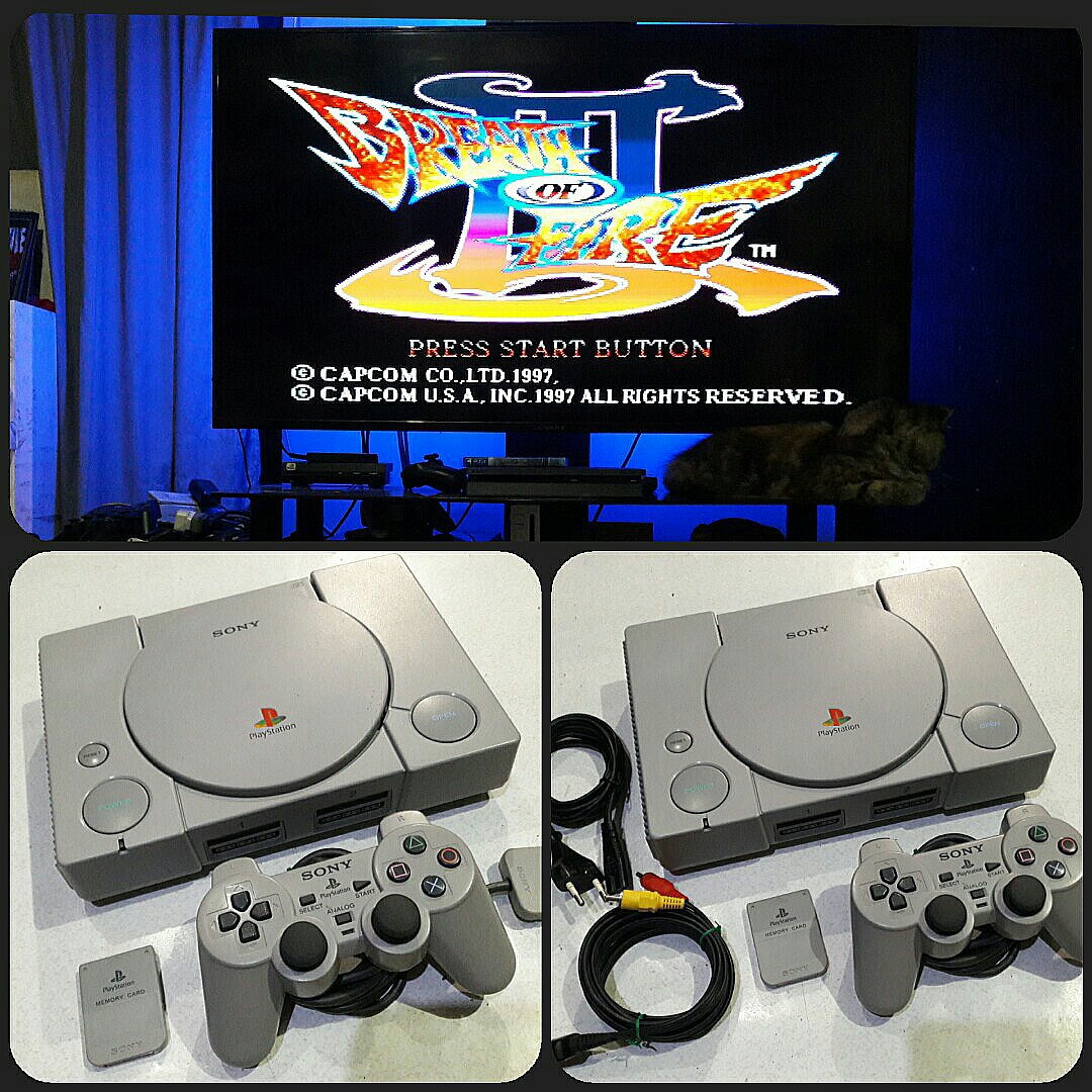 Ps1 fat playstation 1 phat with 11cds 220v modified, Video Gaming ...