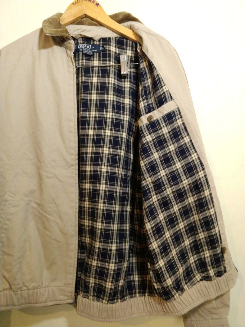 Ralph Lauren Harrington Jacket with corduroy collar, Men's Fashion, Coats, Jackets and Outerwear ...