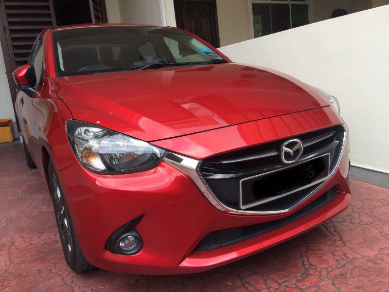 Red Mazda 2, Cars, Cars for Sale on Carousell
