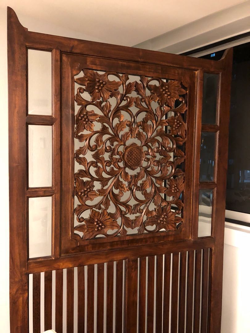 Solid Teak Wood Room Divider/ Home Decor, Furniture & Home Living ...