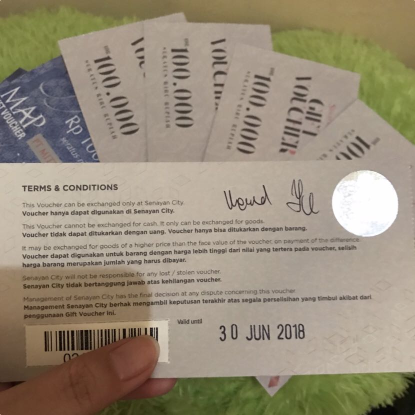 Voucher map dan senayan city, Tiket & Voucher, Kartu Hadiah & Voucher ...