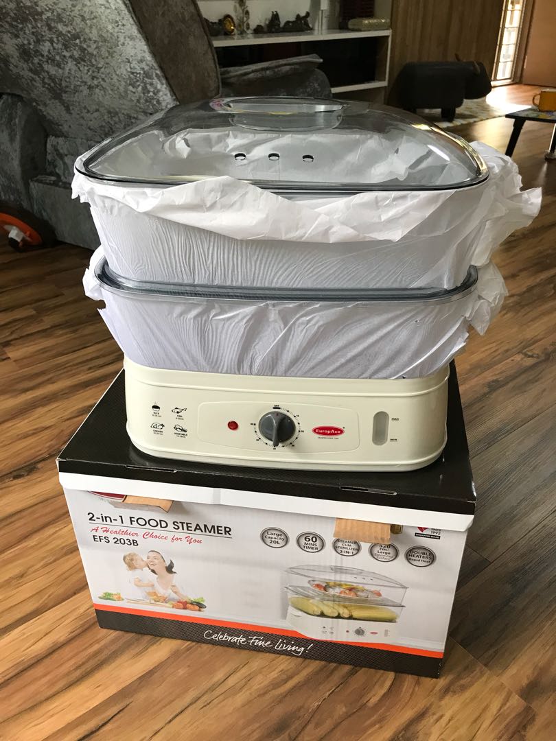EuropAce 2-in-1 Food Steamer, TV & Home Appliances, Kitchen Appliances ...