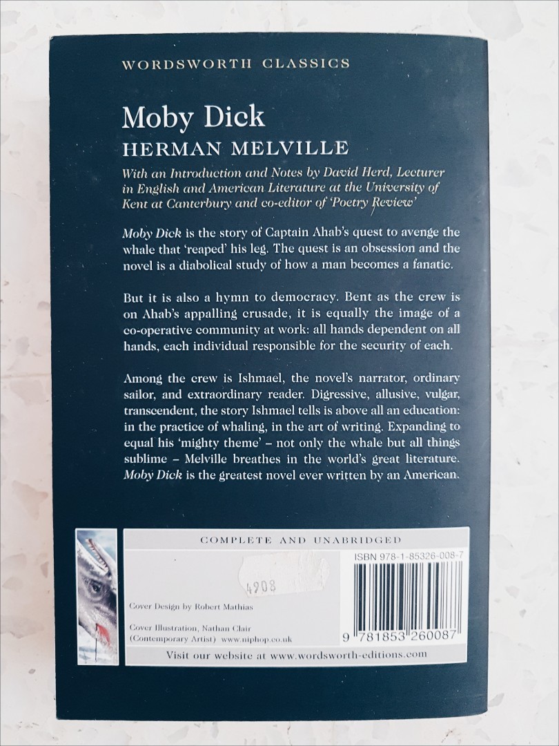 Moby Dick - Herman Melville, Hobbies & Toys, Books & Magazines ...