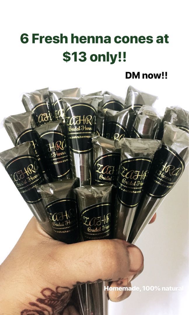 Natural Henna cones x 6s, Women's Fashion, Dresses & Sets, Traditional ...