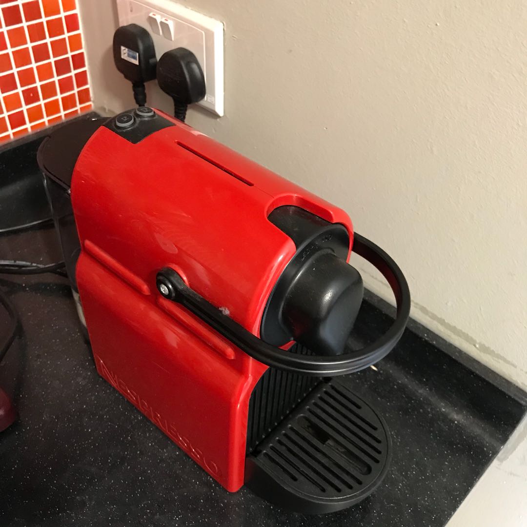 Nespresso Inissia C40 Ruby Red Coffee Machine, TV & Home Appliances ...