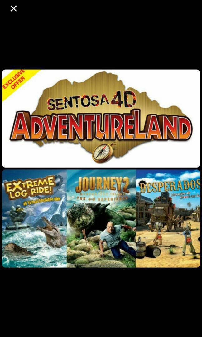 Sentosa 4D Adventure Land, Tickets & Vouchers, Local Attractions ...