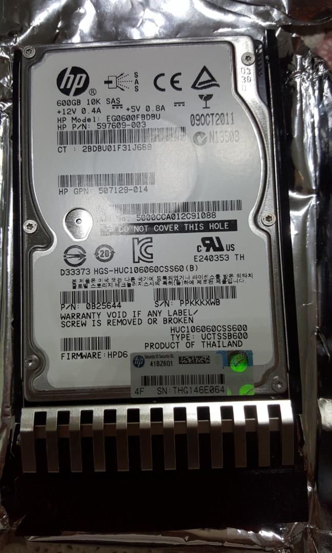 2.5 inch HP sas hard disk, Computers & Tech, Parts & Accessories, Hard ...