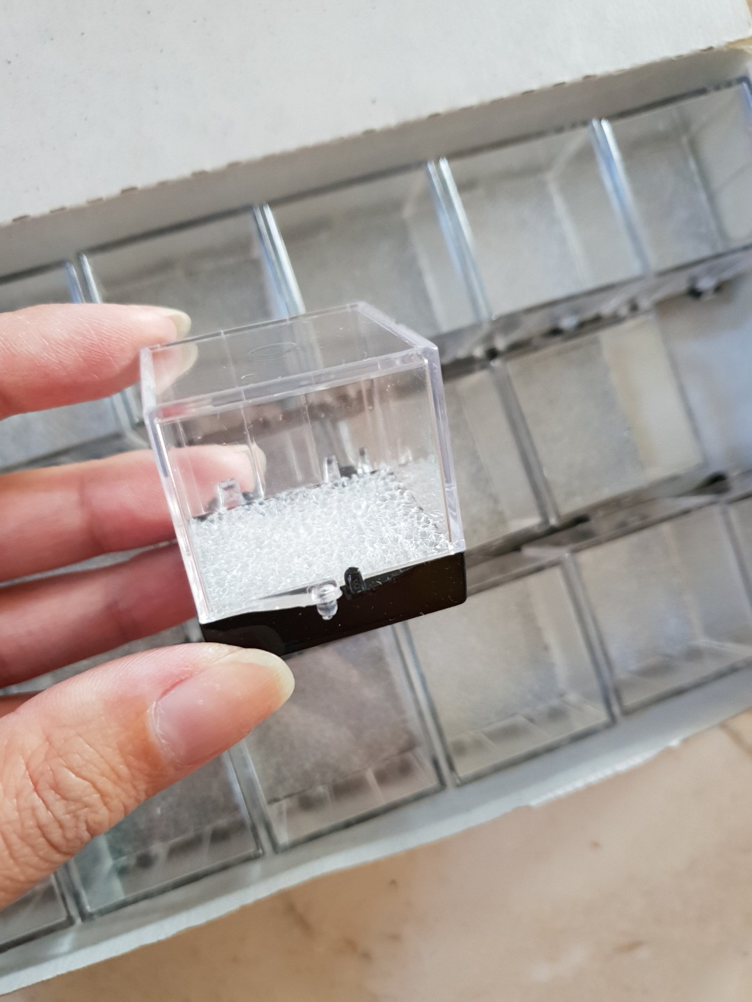 6 Acrylic Clear Display Case Mineral Specimen Box Gems Figures Models ...