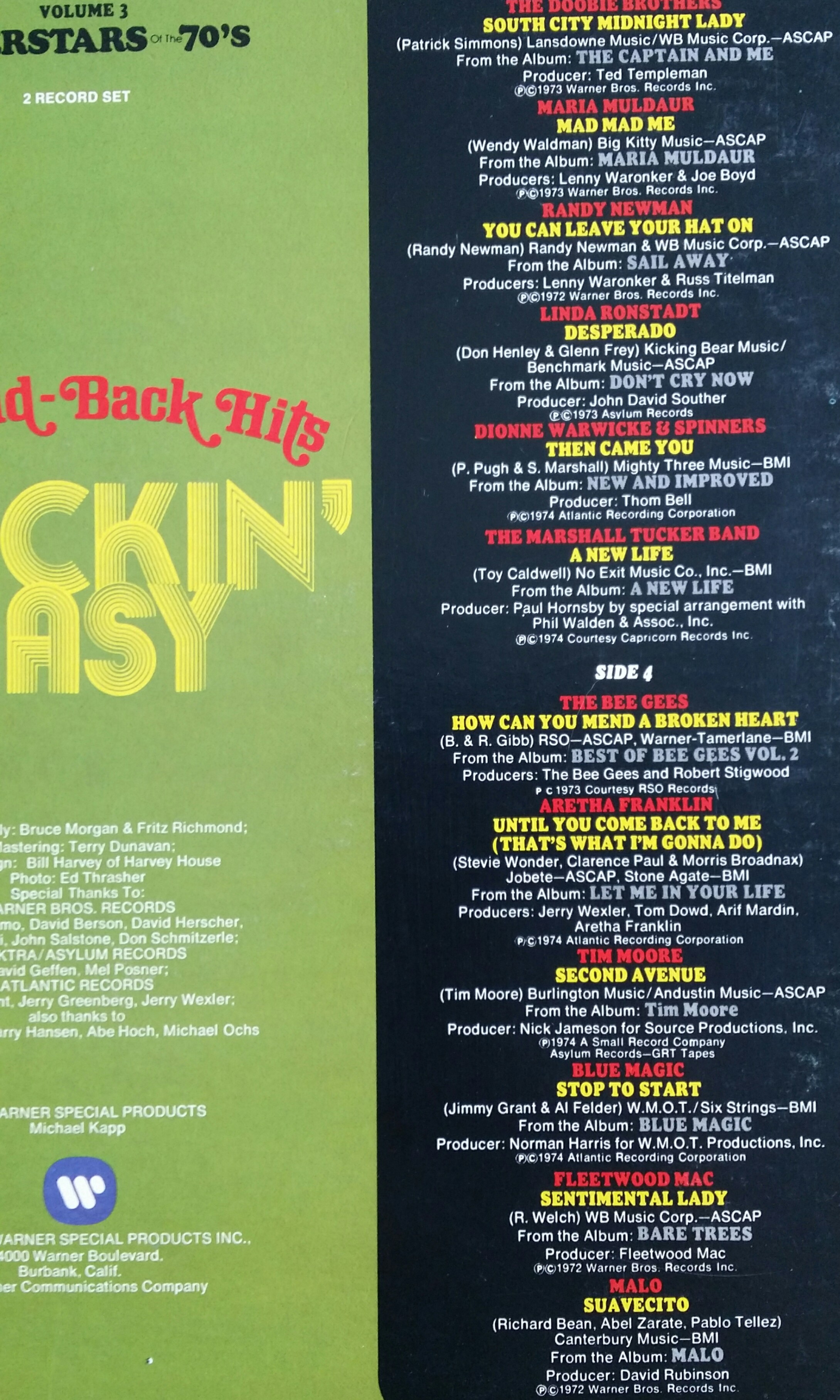 ROCKIN' EASY . superstars 70's vol. 1(DOUBLE ALBUM) vinyl record ...
