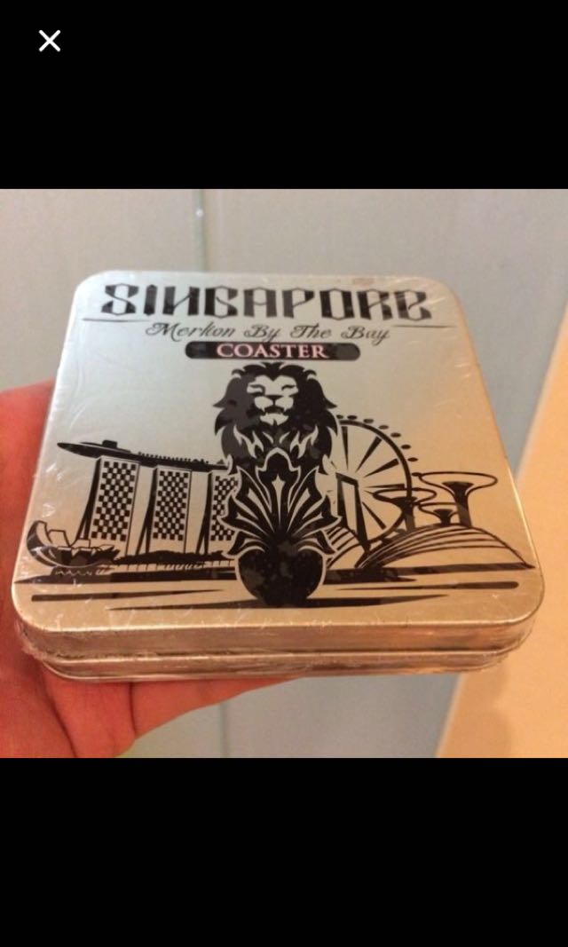 Singapore Merlion Coasters Brand New in Set Box, Furniture & Home ...