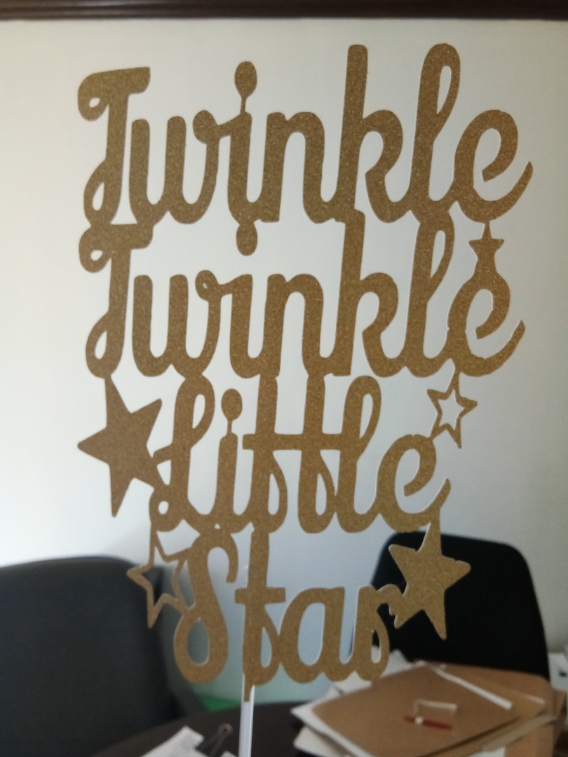 Twinkle twinkle little star cake topper, Hobbies & Toys, Stationary ...