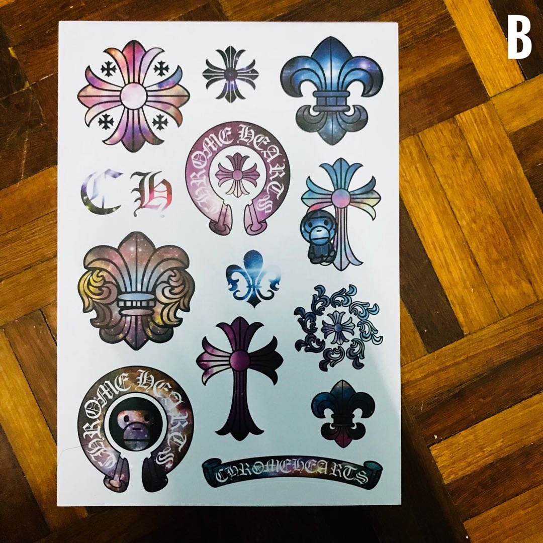 A4 size Chrome Hearts Sticker, Men's Fashion, Watches & Accessories ...