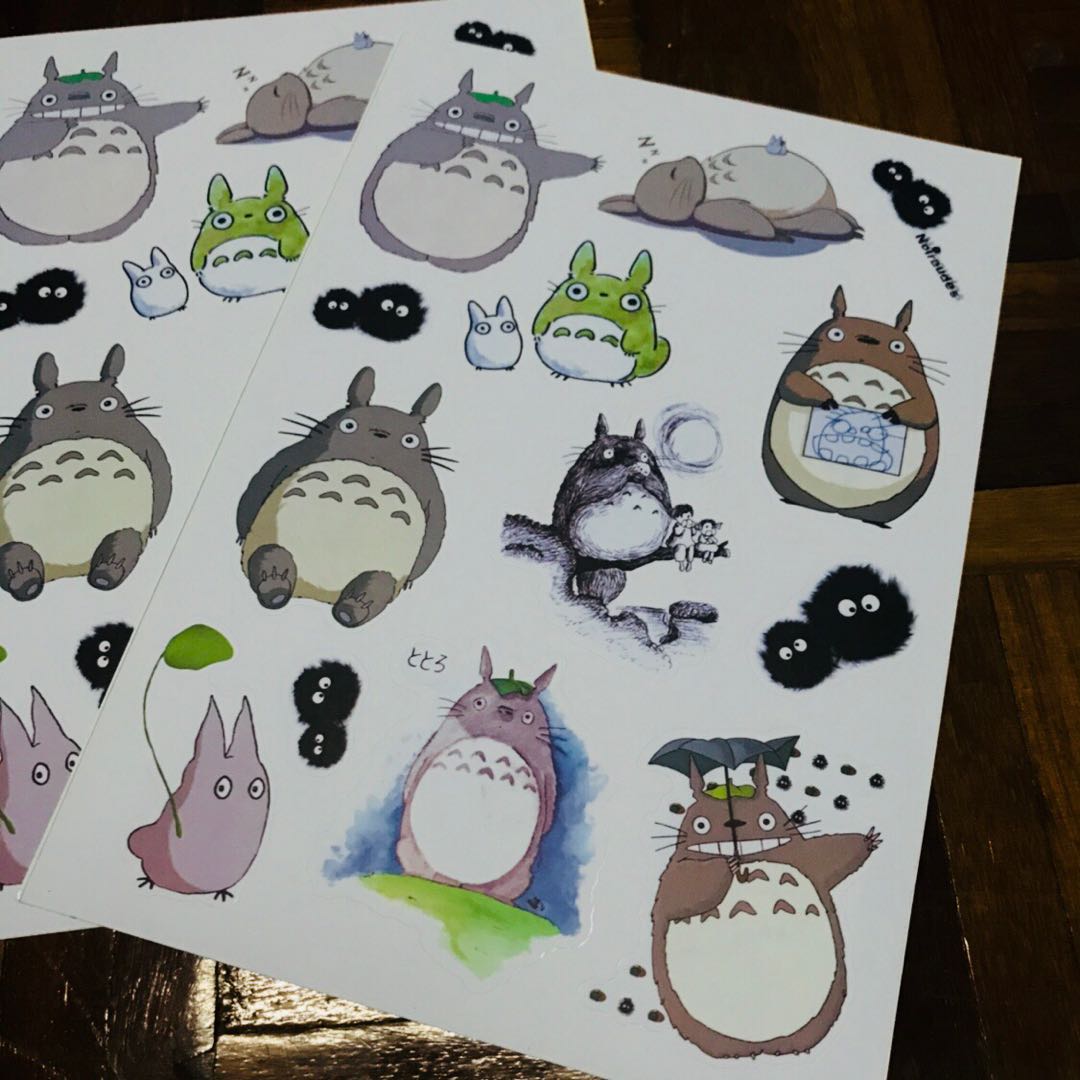 A4 size Totoro Sticker, Hobbies & Toys, Stationery & Craft, Art ...