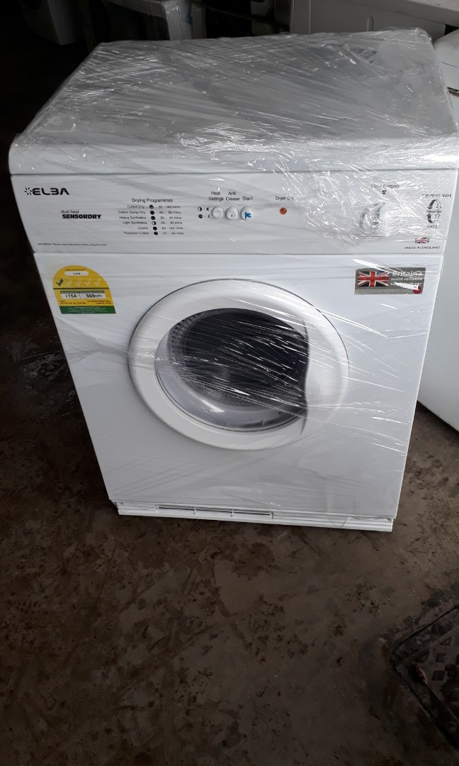 Elba 6kg dryer EB763 TWH warranty 1 months, TV & Home Appliances ...