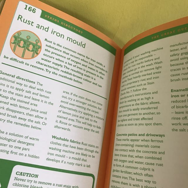 Good Housekeeping Spills, Spots and Stains Removal Handy Guide Book ...
