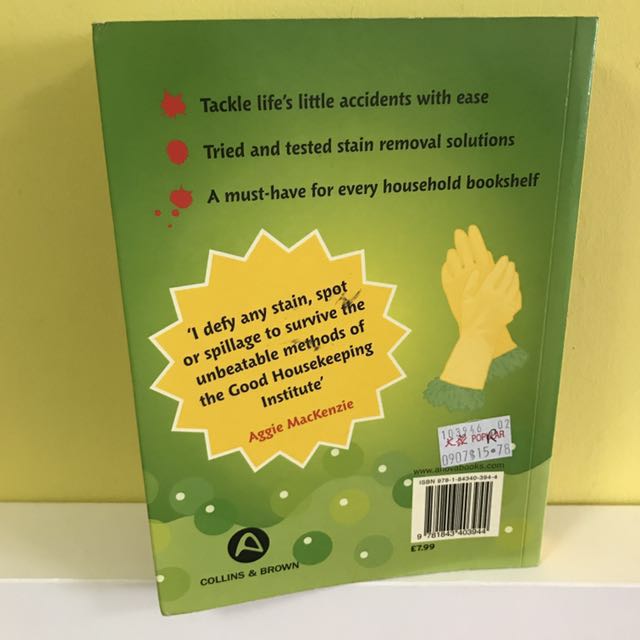 Good Housekeeping Spills, Spots and Stains Removal Handy Guide Book ...