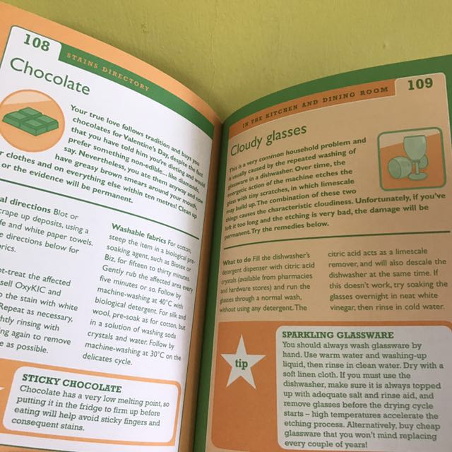 Good Housekeeping Spills, Spots and Stains Removal Handy Guide Book ...