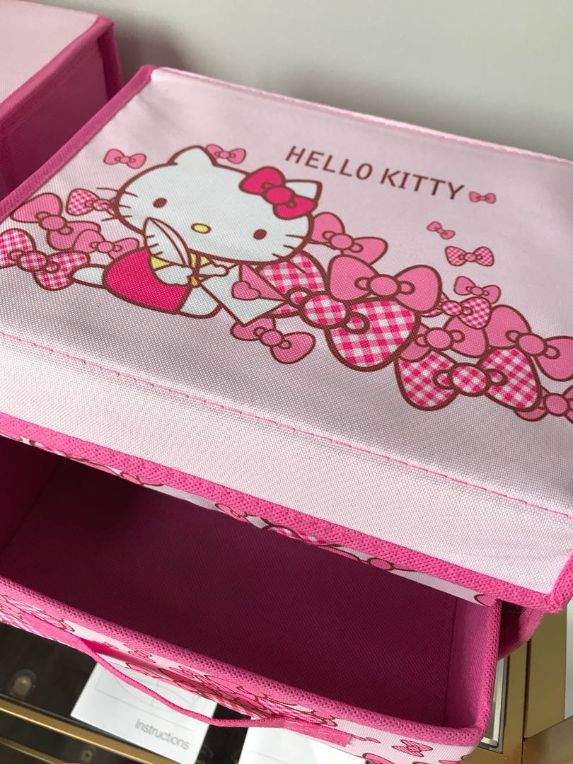 Hello Kitty Storage Box 1 Big n 1 small - 2 items, Furniture & Home ...