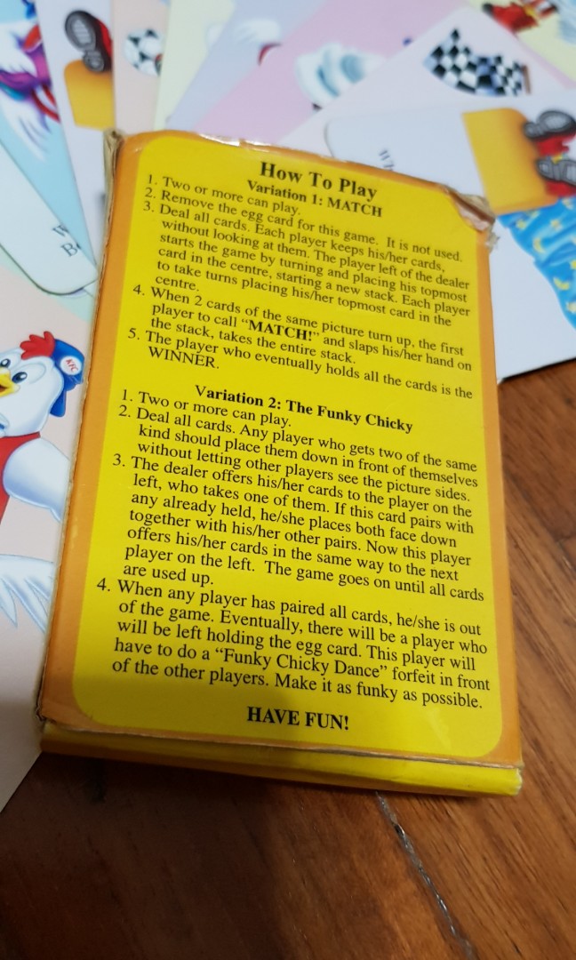 KFC Chicky Club vintage game cards, Hobbies & Toys, Toys & Games on ...